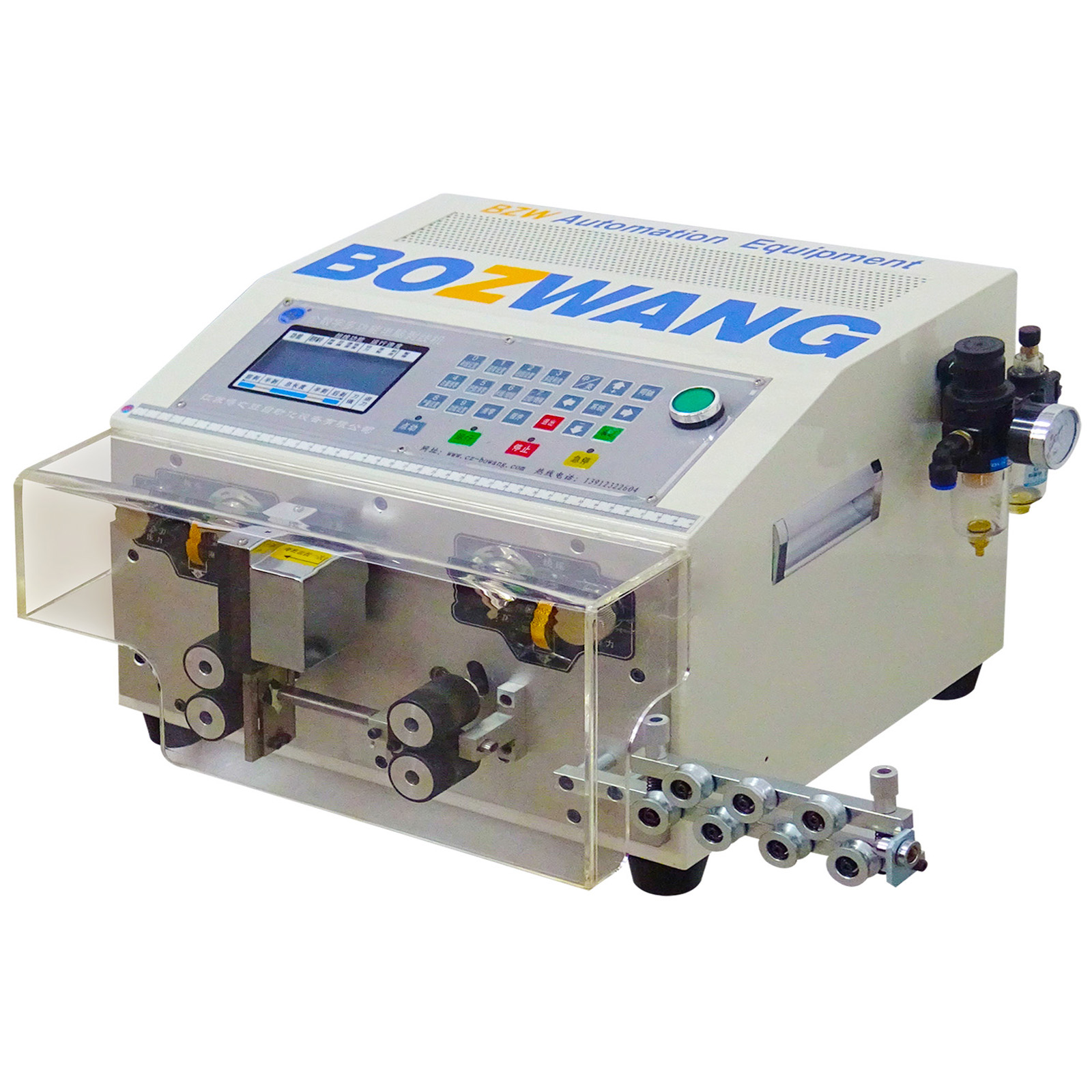 BZW-882DP Computerized cutting and stripping machine for flat sheathed ...